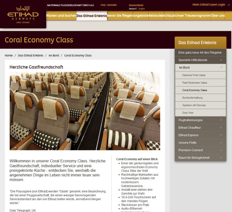 Etihad Airways EY470 Deutschland - Singapur - Singapur-Portal