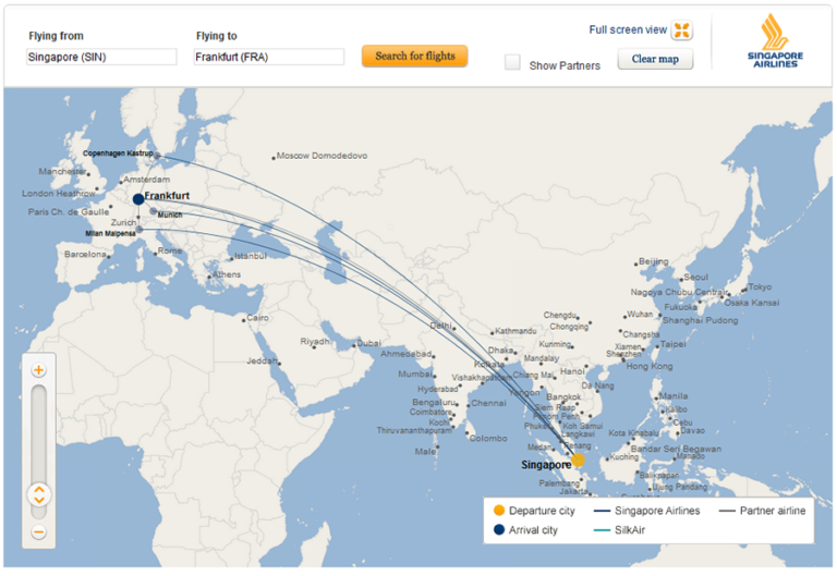 Lufthansa LH 779 Singapur - Frankfurt Flugplan - Singapur-Portal